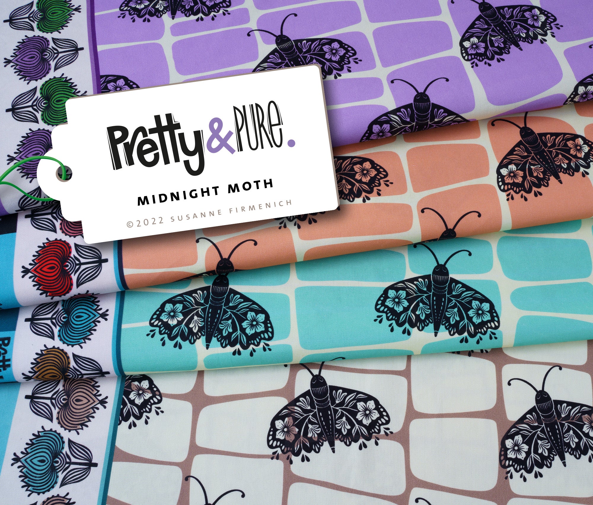 Pretty & Pure - MIDNIGHT MOTH - Canvas